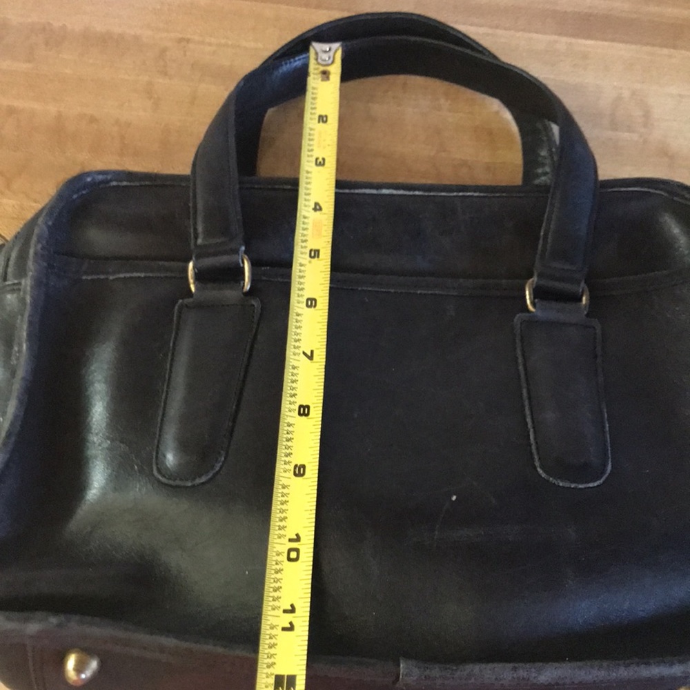 Vintage Coach 1970’s Skinny Black Flight Bag New York - Gem